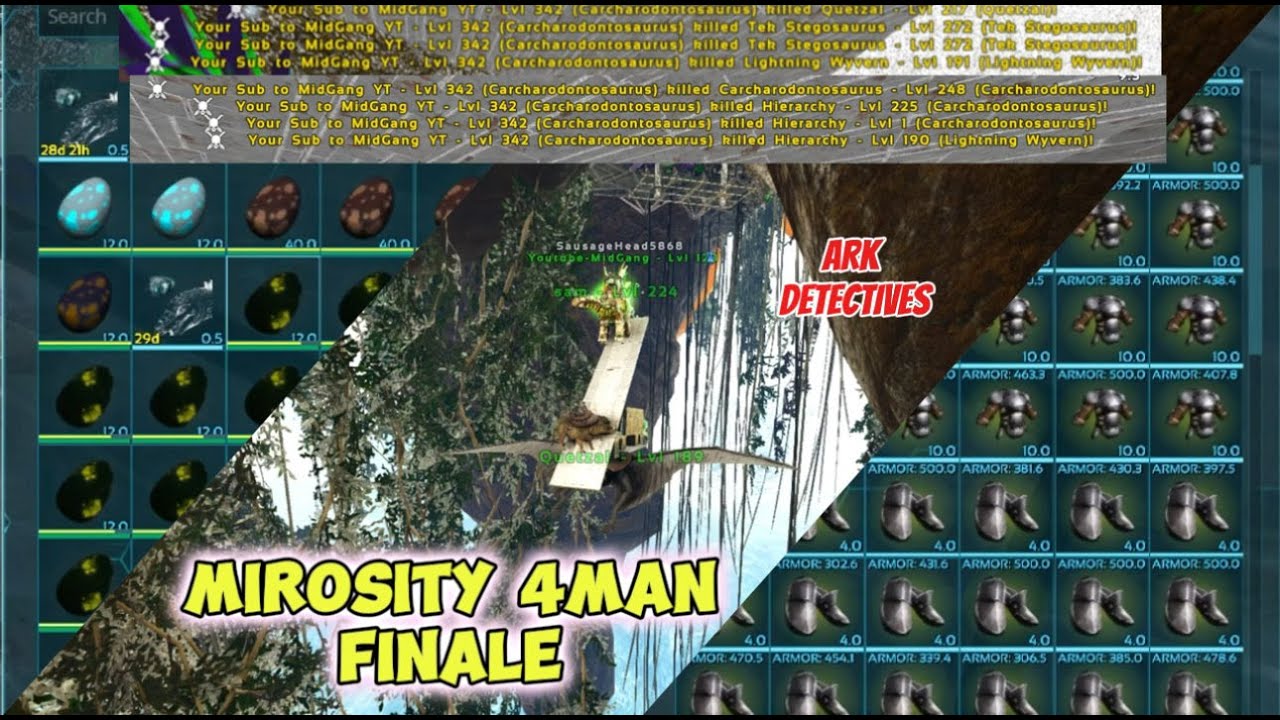 Raiding a *FAT* Base and Becoming Ark Detectives! | Mirosity Ark 4man ...