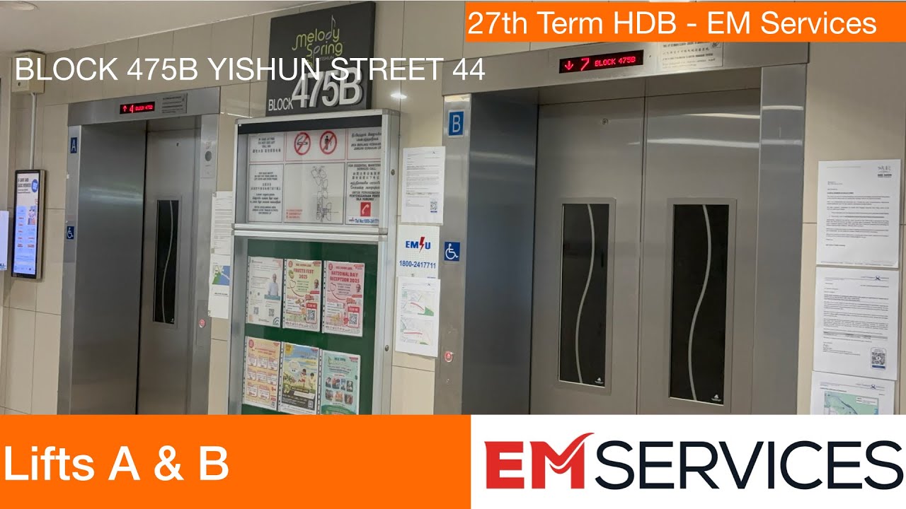HDB Block 475B Yishun || EM Elevator - YouTube
