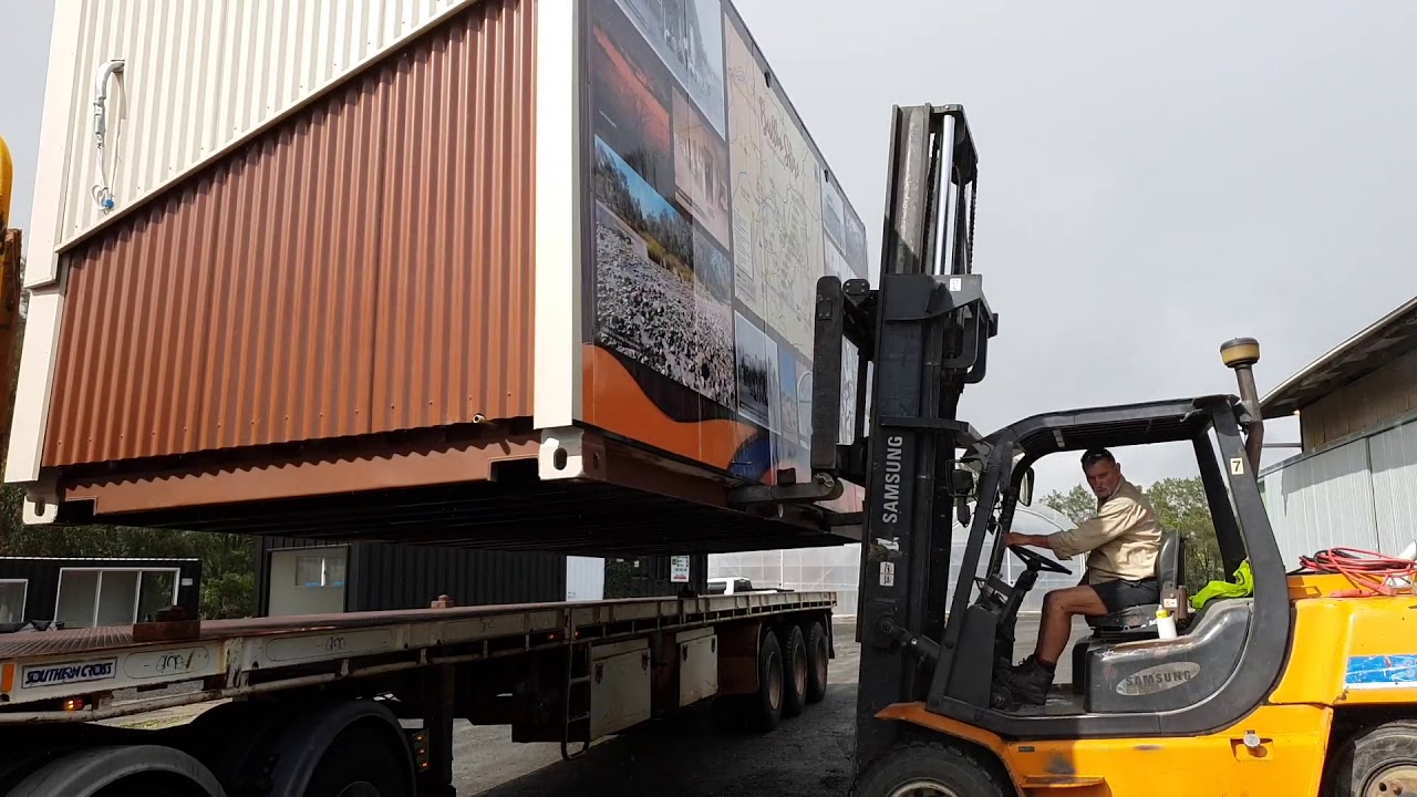 fully cladded shipping container - YouTube