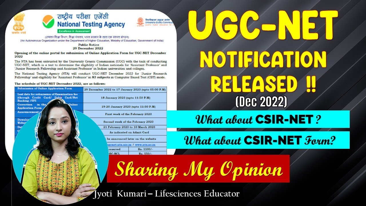 UGC-NET Notification released !! what about CSIR NET Exam?? - YouTube