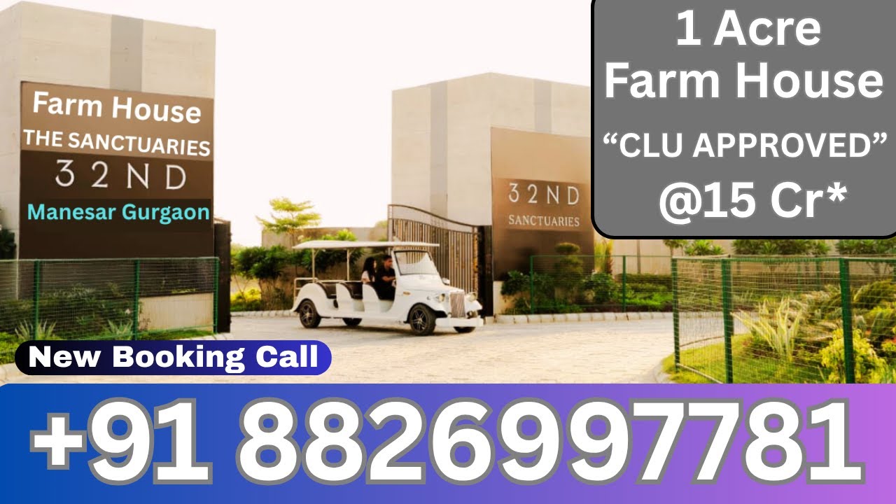 The Sanctuary by 32nd modern farmhouse for sale Manesar call 8826997780 ...