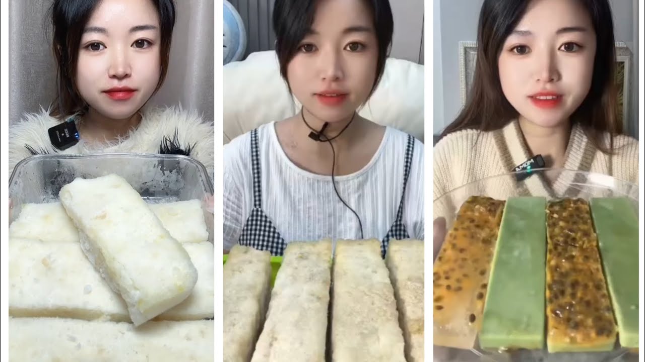 ICE-079.ice eating.shaved ice, Frozen ice, fruit markisa eating. - YouTube