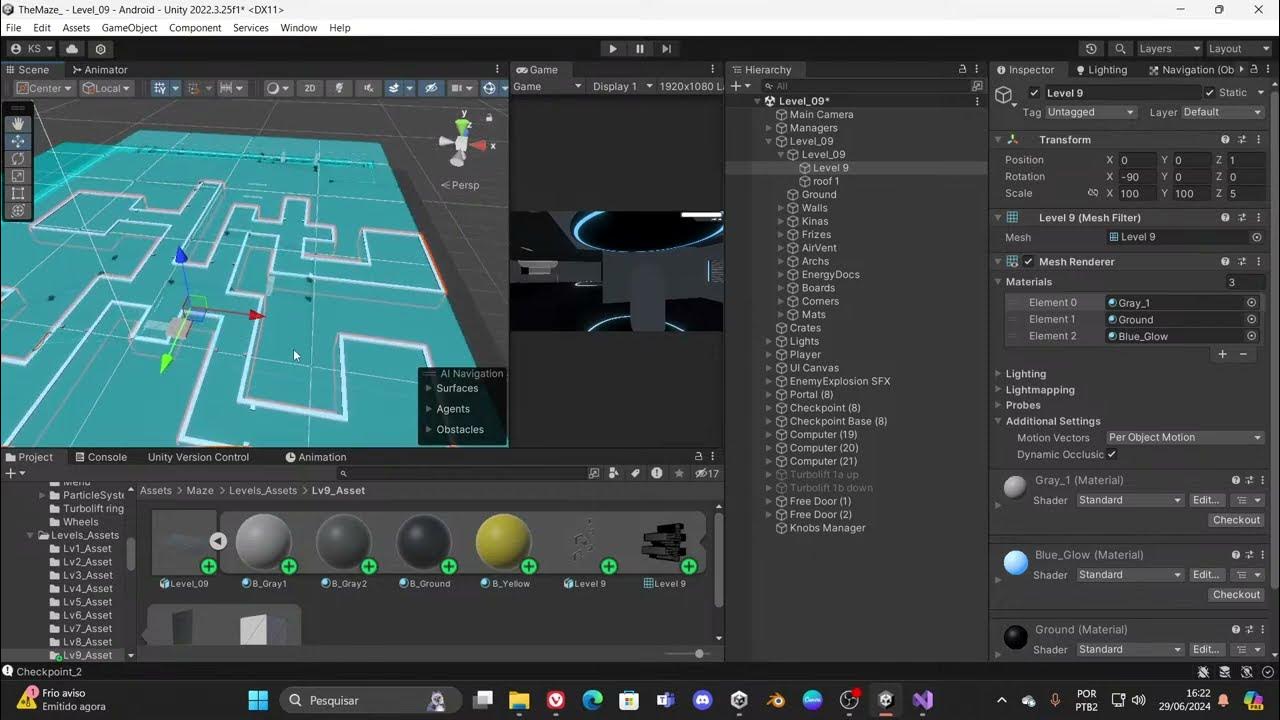 Criando Level 9 - The Maze (Unity) - part 2 - YouTube