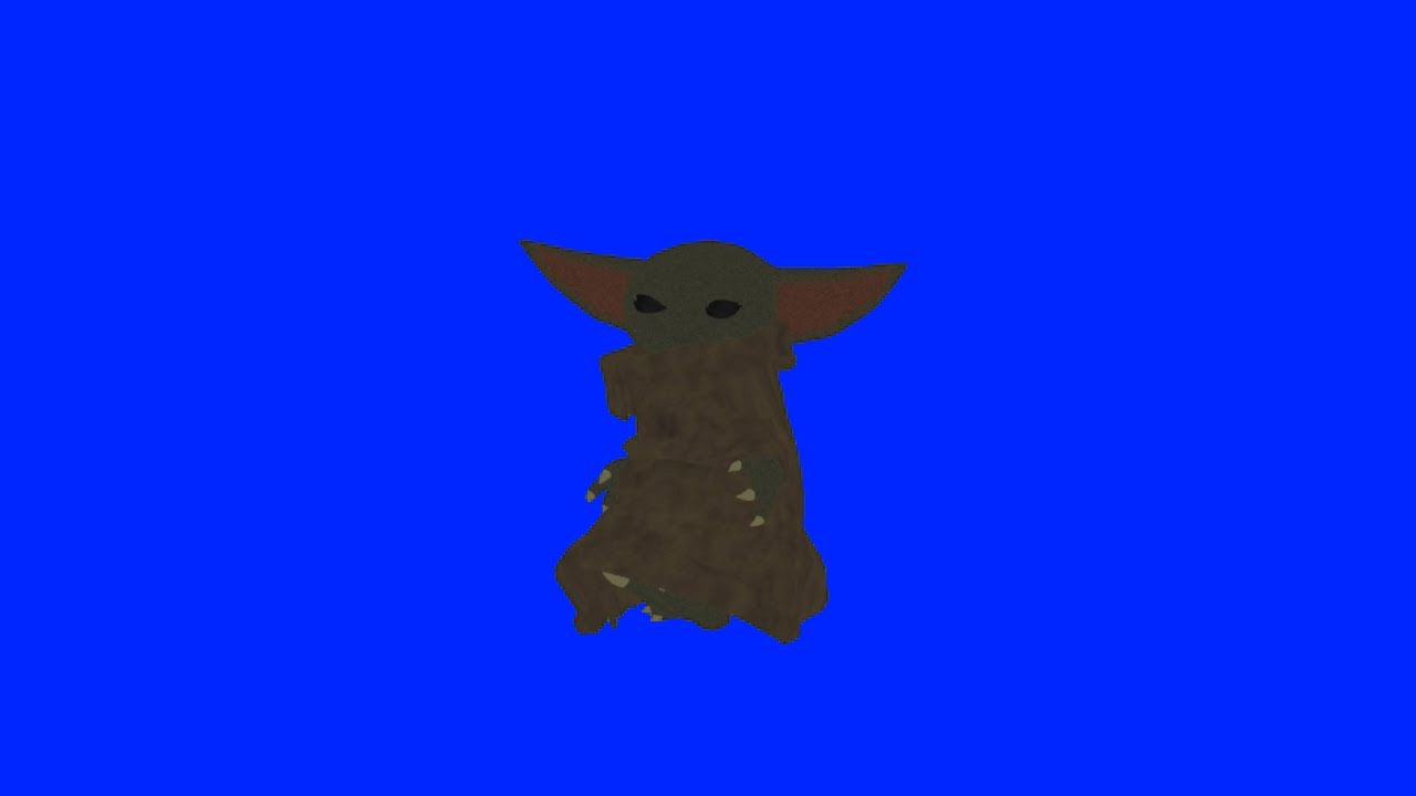 Baby Yoda Grogu dancing blue screen - YouTube