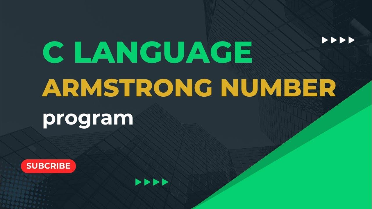 c language armstrong number program | #clanguageproject #cminiproject #clanguage # ...