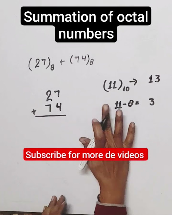 addition of octal numbers - YouTube