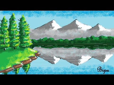 How to paint in computer| microsoft paint tutorial | ms paint | scenery ...