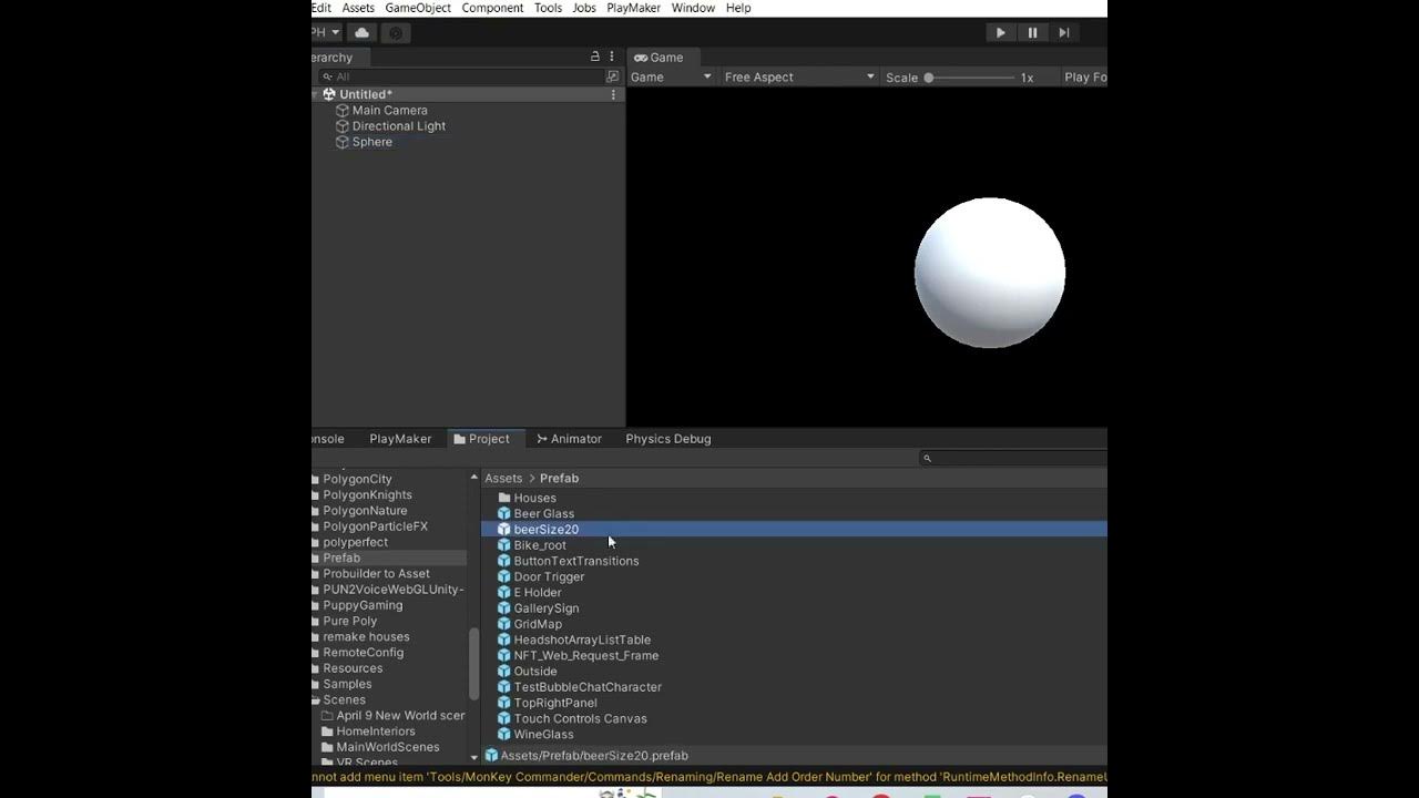 Unity Replace with Prefab Holding Alt Key #shorts - YouTube