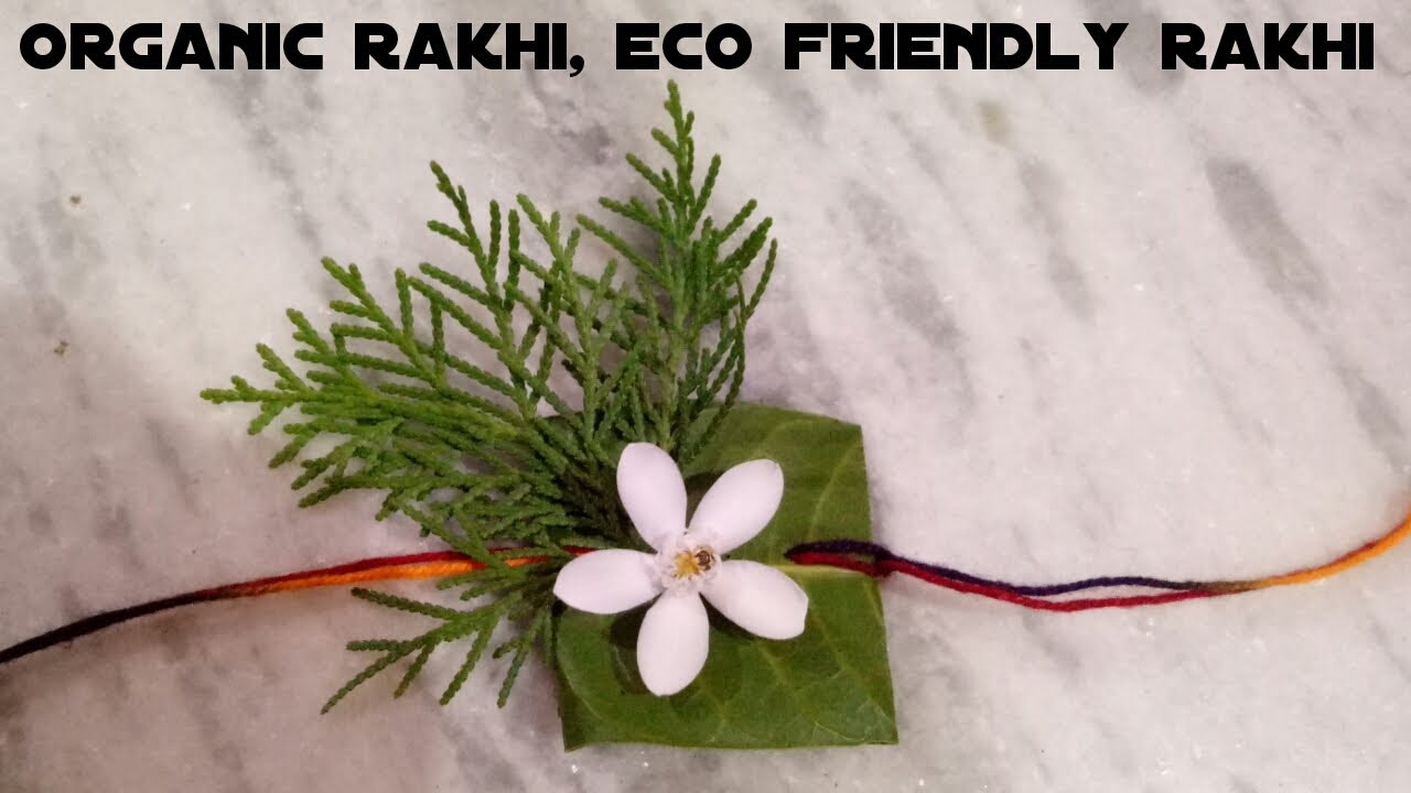 Easy hand made organic rakhi/eco friendly rakhi /organic rakhi making ...