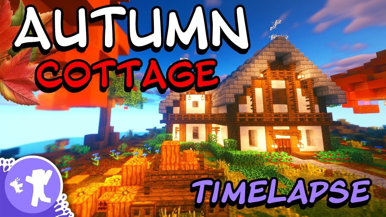 Minecraft FALL HOUSE Timelapse - YouTube