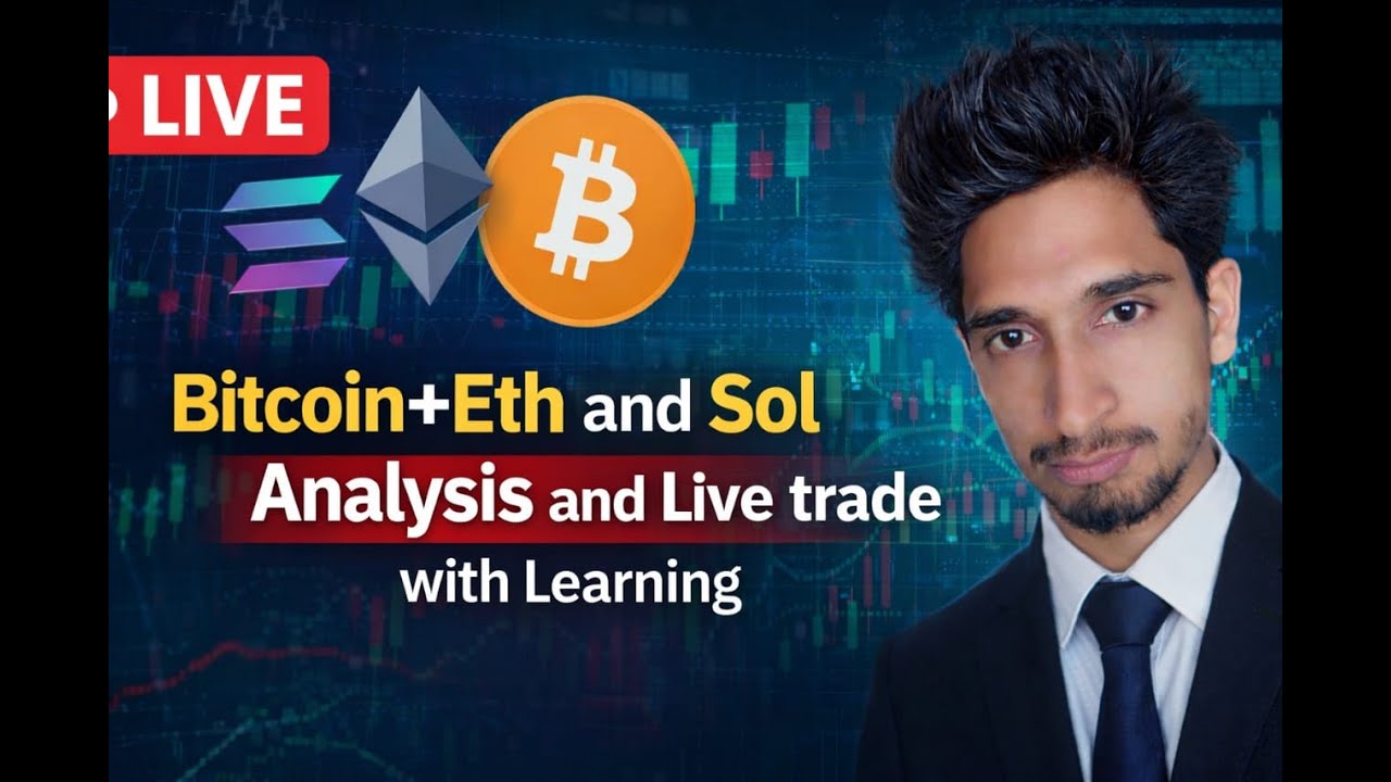 BTC, ETH, SOL Analysis and live trade - YouTube