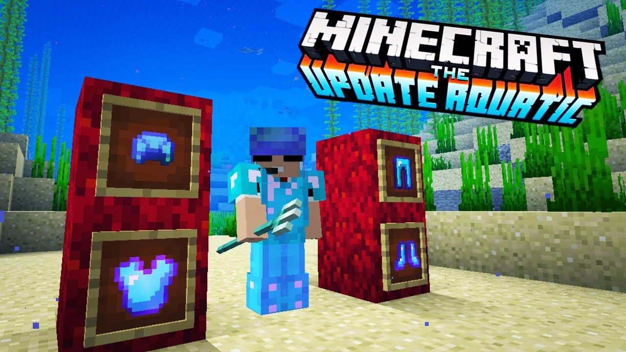 MINECRAFT UPDATE AQUÁTICO - A MELHOR ARMADURA AQUÁTICA - YouTube
