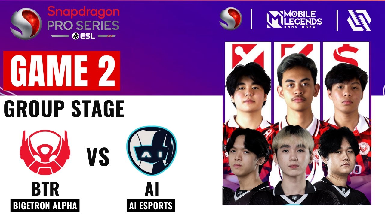 BTR VS AI GAME 2 | BIGETRON ALPHA vs AI ESPORTS GAME 2 | ESL SNAPDRAGON ...
