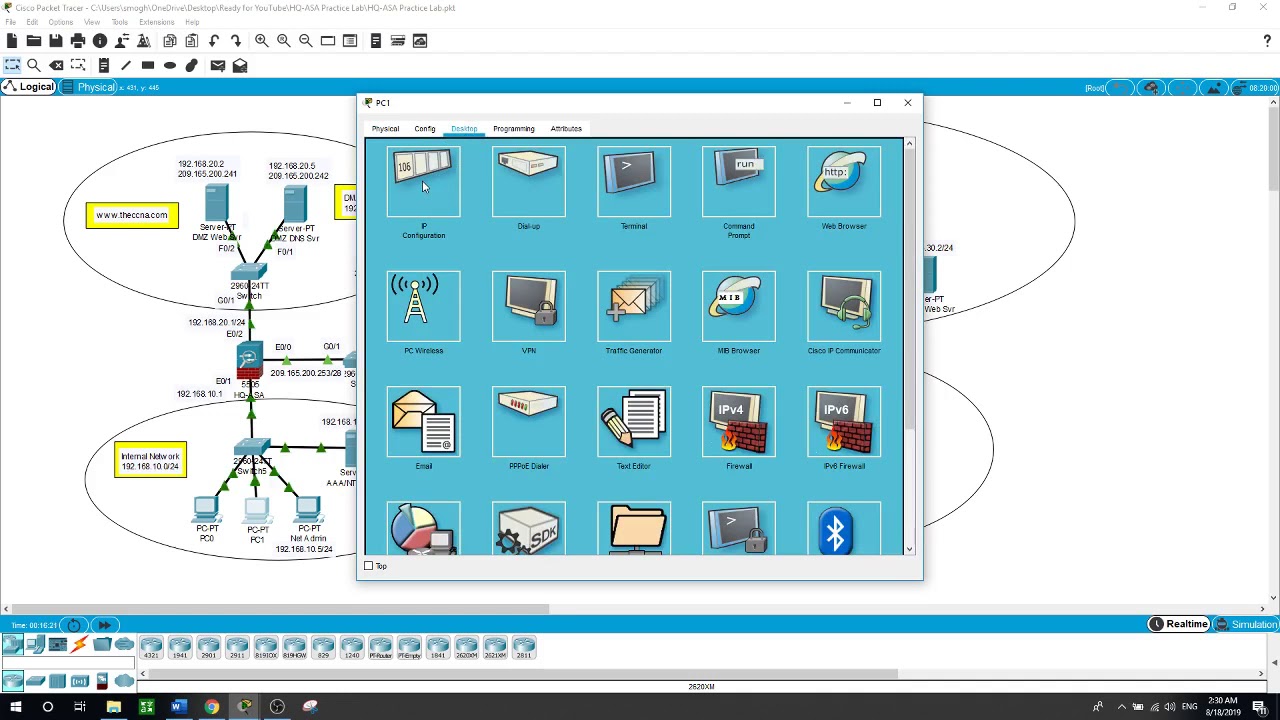 Configuring ASA 5505 Security Policy, IPsec VPN, DHCP, NAT, SSH, NTP ...