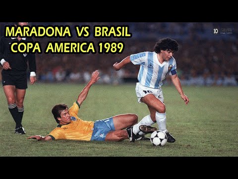 Diiego Maradona vs Brasil Copa America 1989