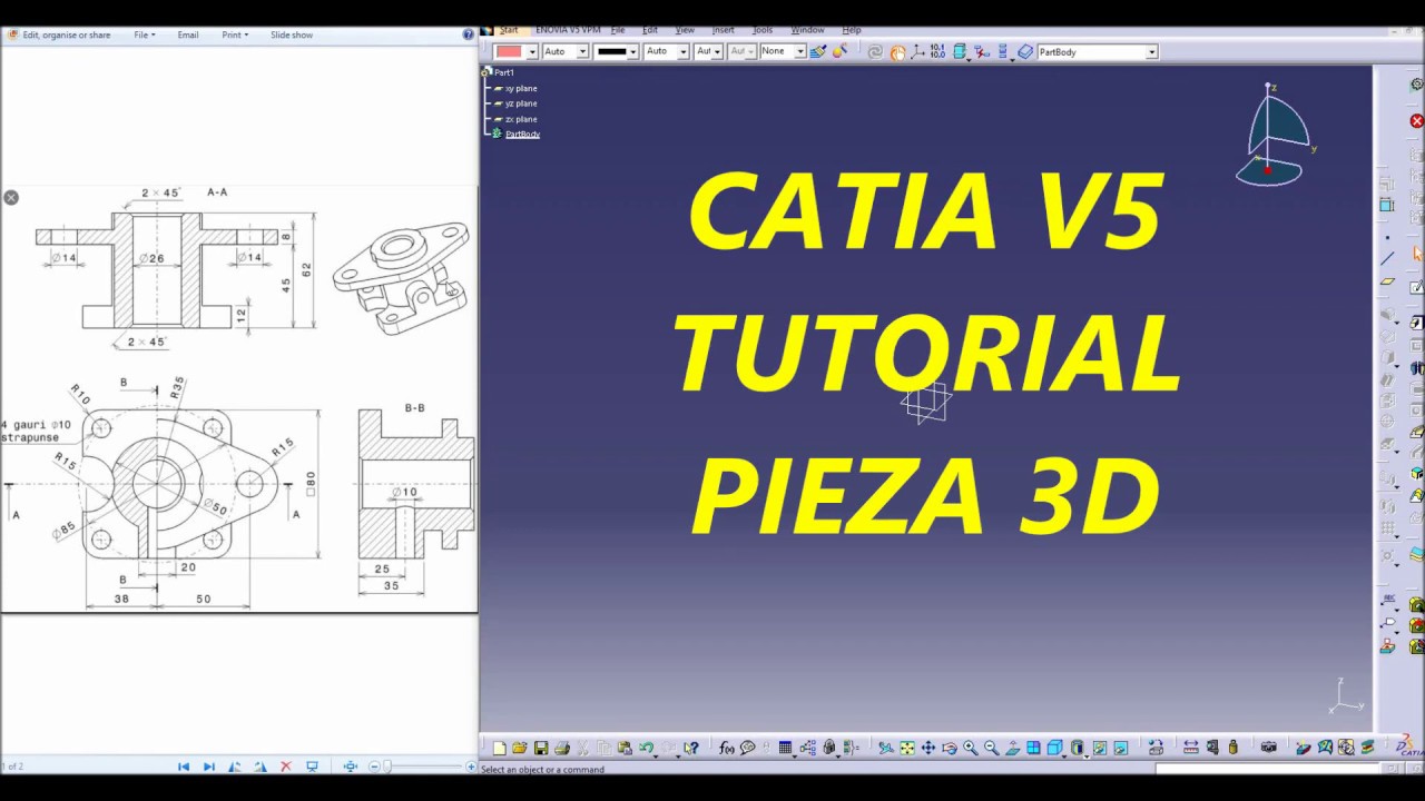 Catia V5. Part Design Tutorial - YouTube
