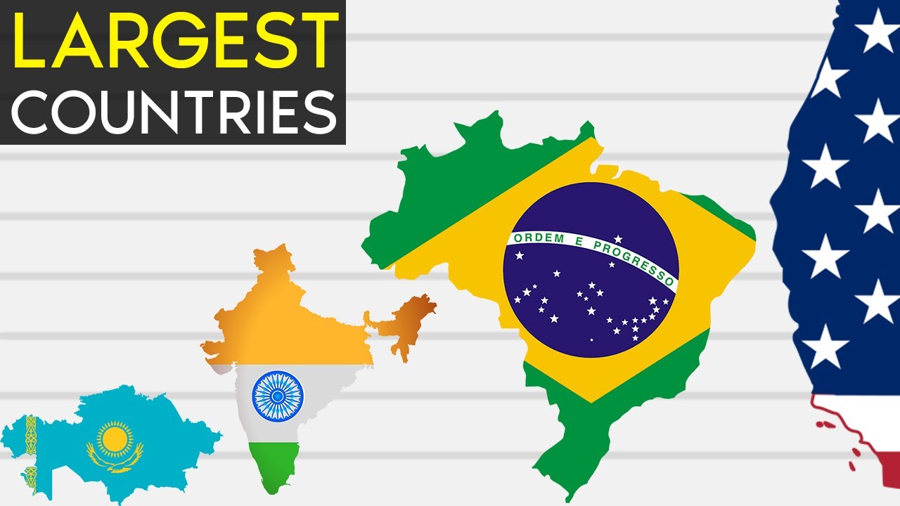 Largest Countries - Size Comparison - YouTube