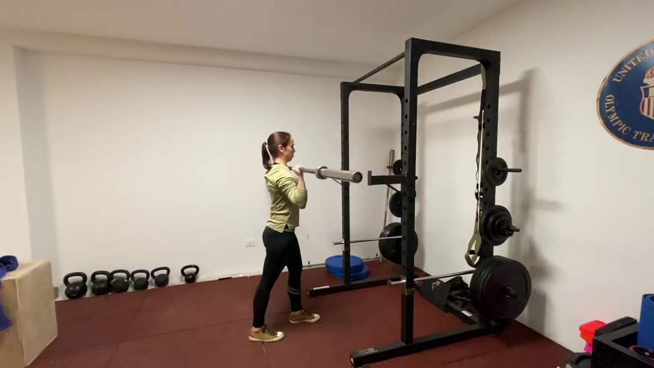 Staggered Stance BB Overhead Press - YouTube