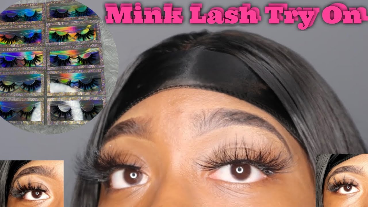 AFFORDABLE MINK LASH TRY ON - YouTube