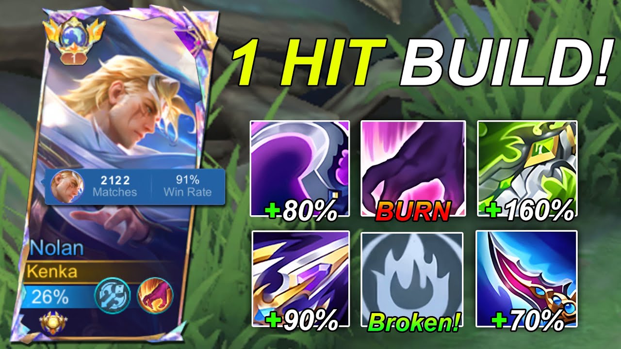 WTF DAMAGE!! NOLAN PERFECT ONE SHOT BUILD AND EMBLEM 2024!! ( please ...