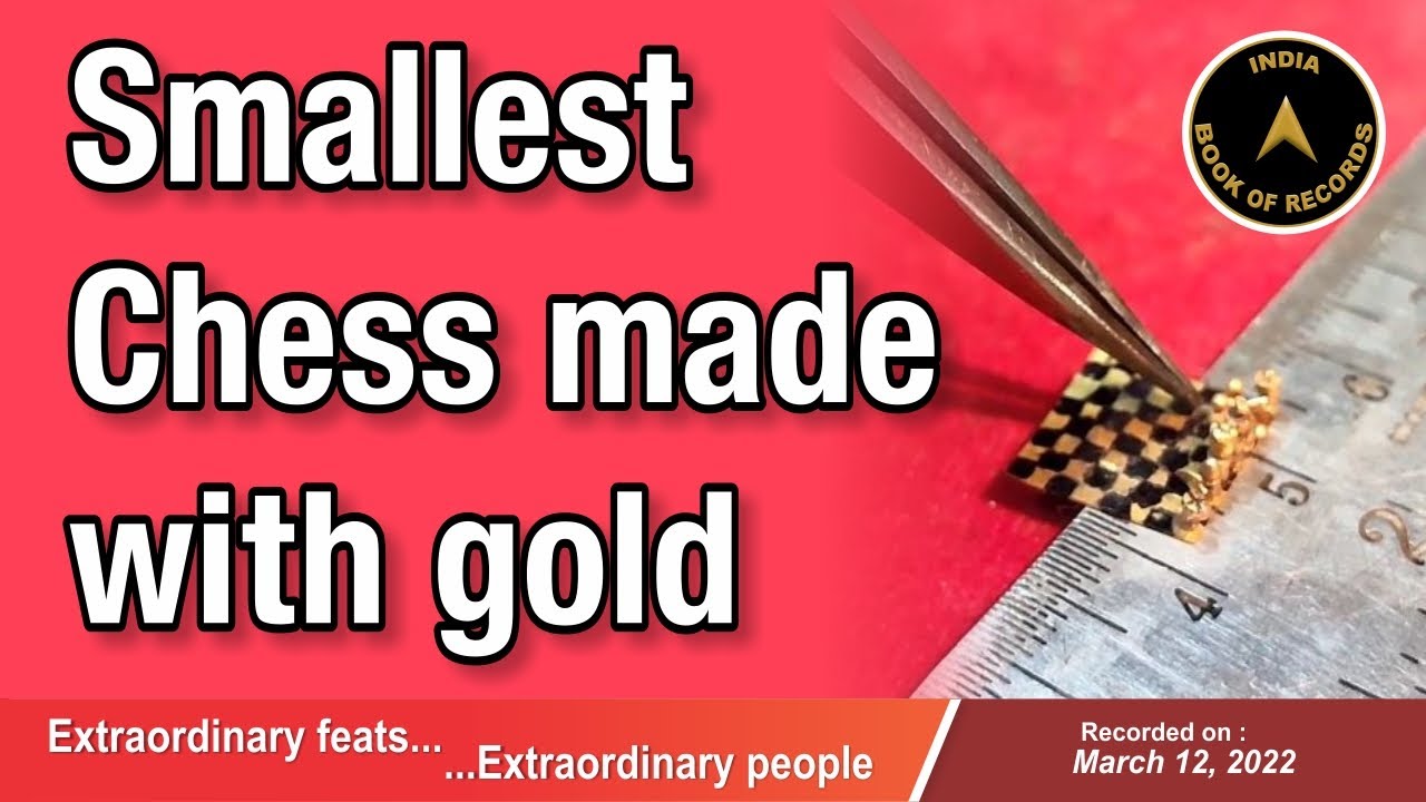 Smallest Chess made with gold - YouTube