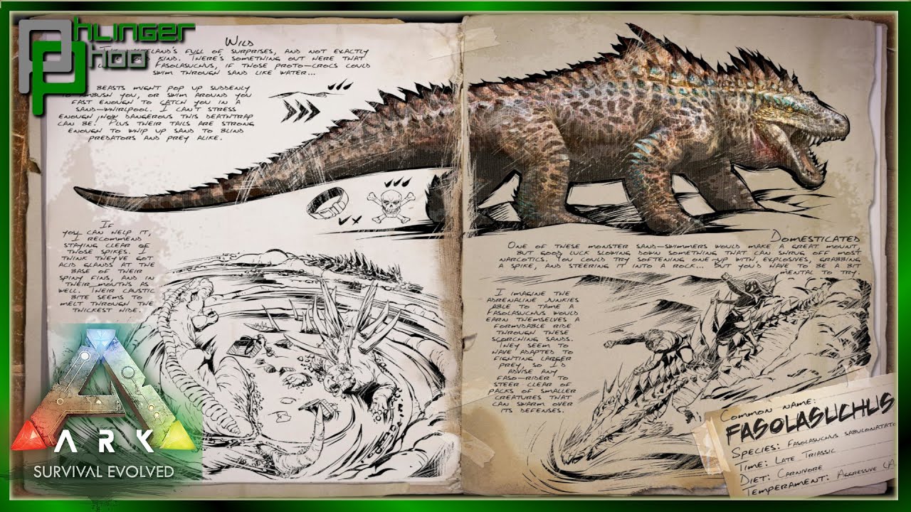 Ark's Newest Dinosaur, The Fasolasuchus - it's a Desert Land Shark ...