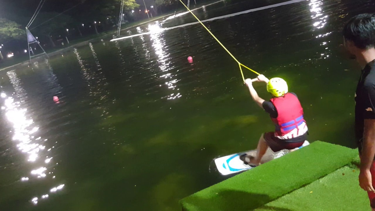 Cable Ski @ Singapore Wake Park _ Trial 1 - YouTube