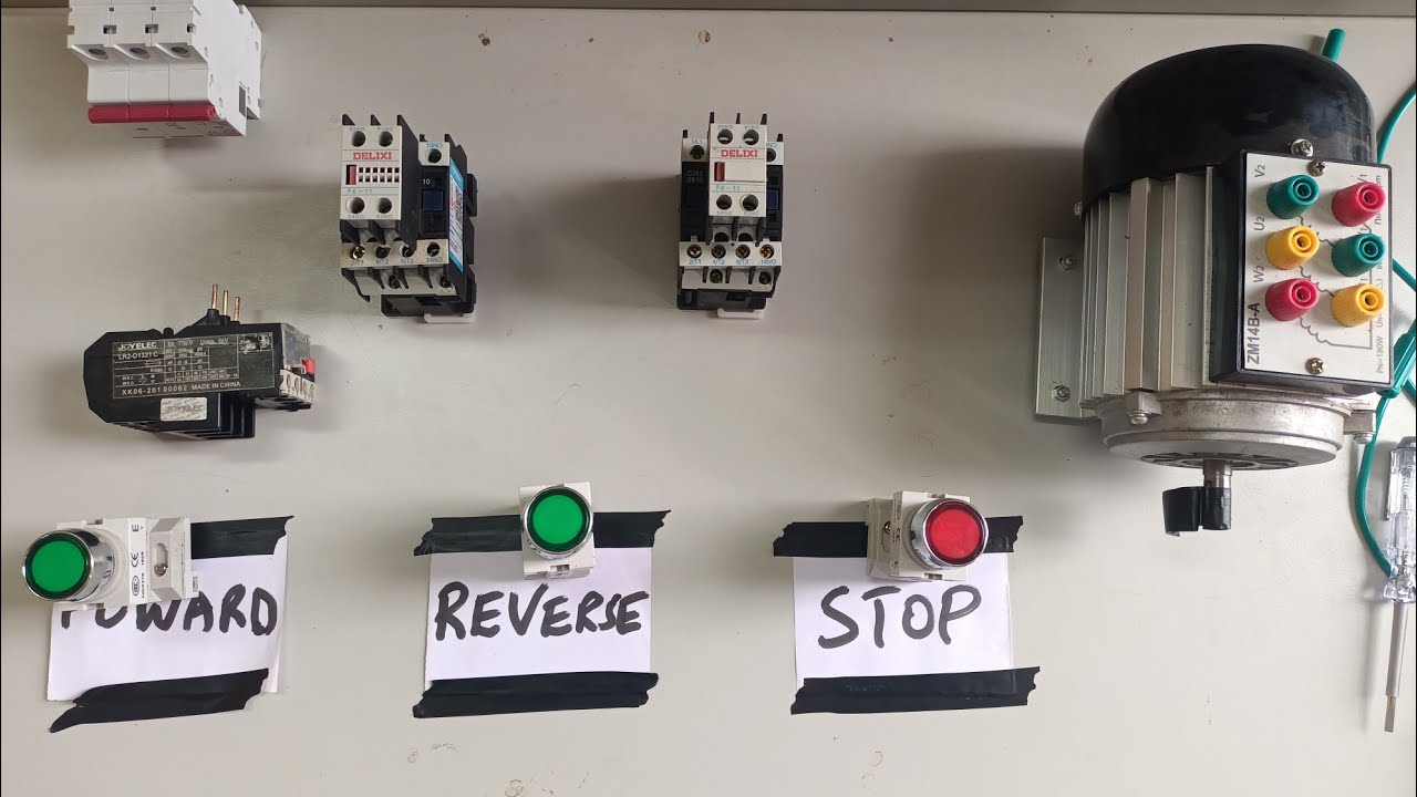 FORWARD REVERSE MOTOR INSTALLATION (3-Phase Induction Motor) - YouTube