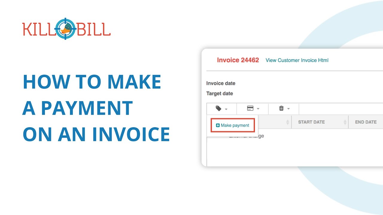 Kill Bill: How to Make a Payment on an Invoice - YouTube
