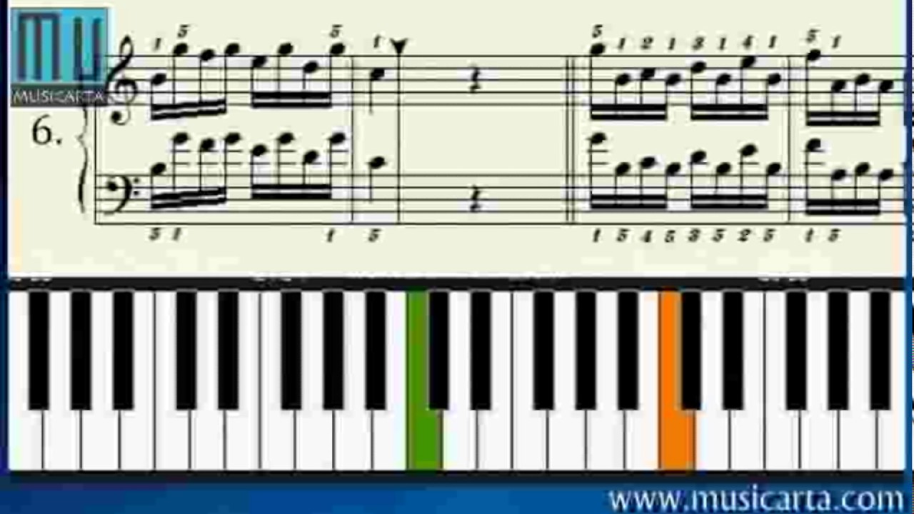 Hanon finger exercises No.6 - YouTube