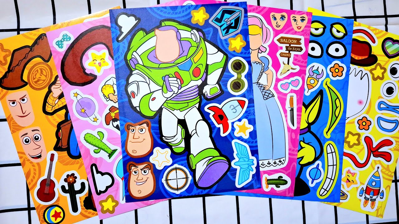 Toy Story 3 Movie DIY Silly Face Stickers with Warner Bros, Disney ...