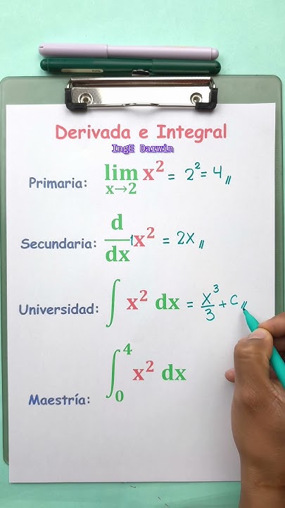 Derivada e Integral 🤓 ️ #ingedarwin #matematicas - YouTube