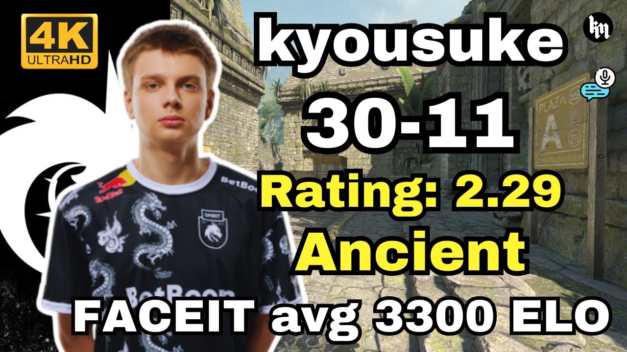 kyousuke 30-11 FACEIT 3300ELO matchup (Ancient) | Jan 29, 2024 #cs2 #pov - YouTube