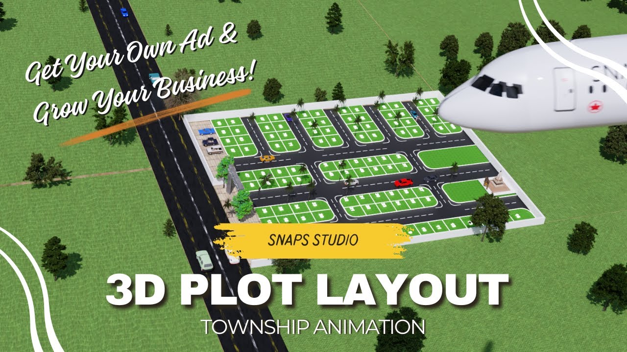 3D Plot Layout Animation | Real Estate Township Flythrough | Snaps ...