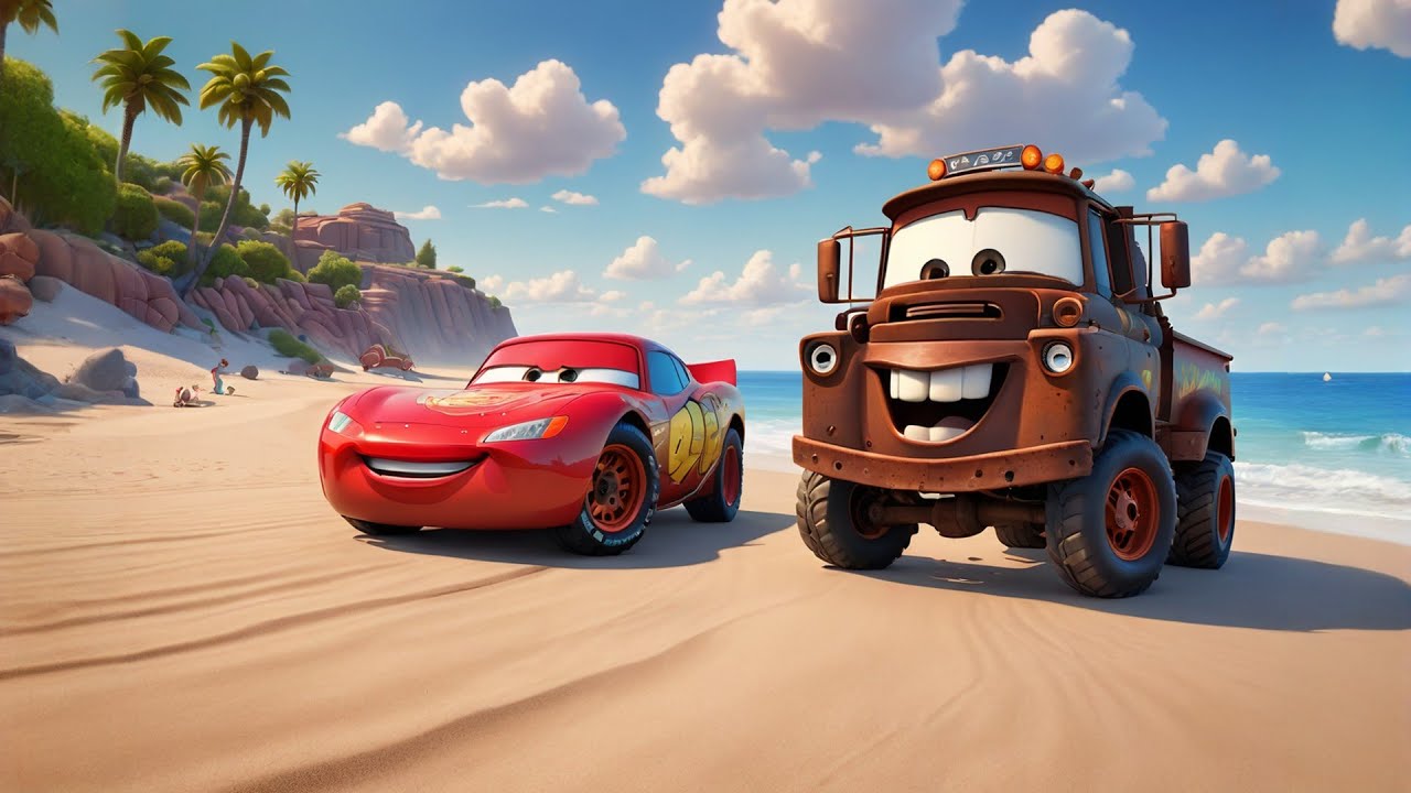 Rayo McQueen y su amigo Mate en busca de lugares mágicos⚡🚘| Cuentos ...