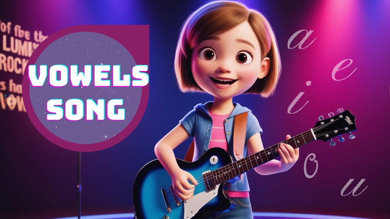 Fun Vowel Song for Kids | Learn A, E, I, O, U with Music! 🎸🎶😃 ...