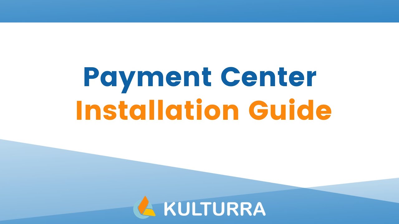 Payment Center Installation - YouTube