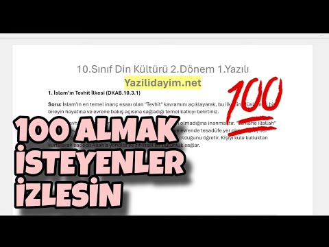 10.Sınıf Din Kültürü 2.Dönem 1.Yazılı
