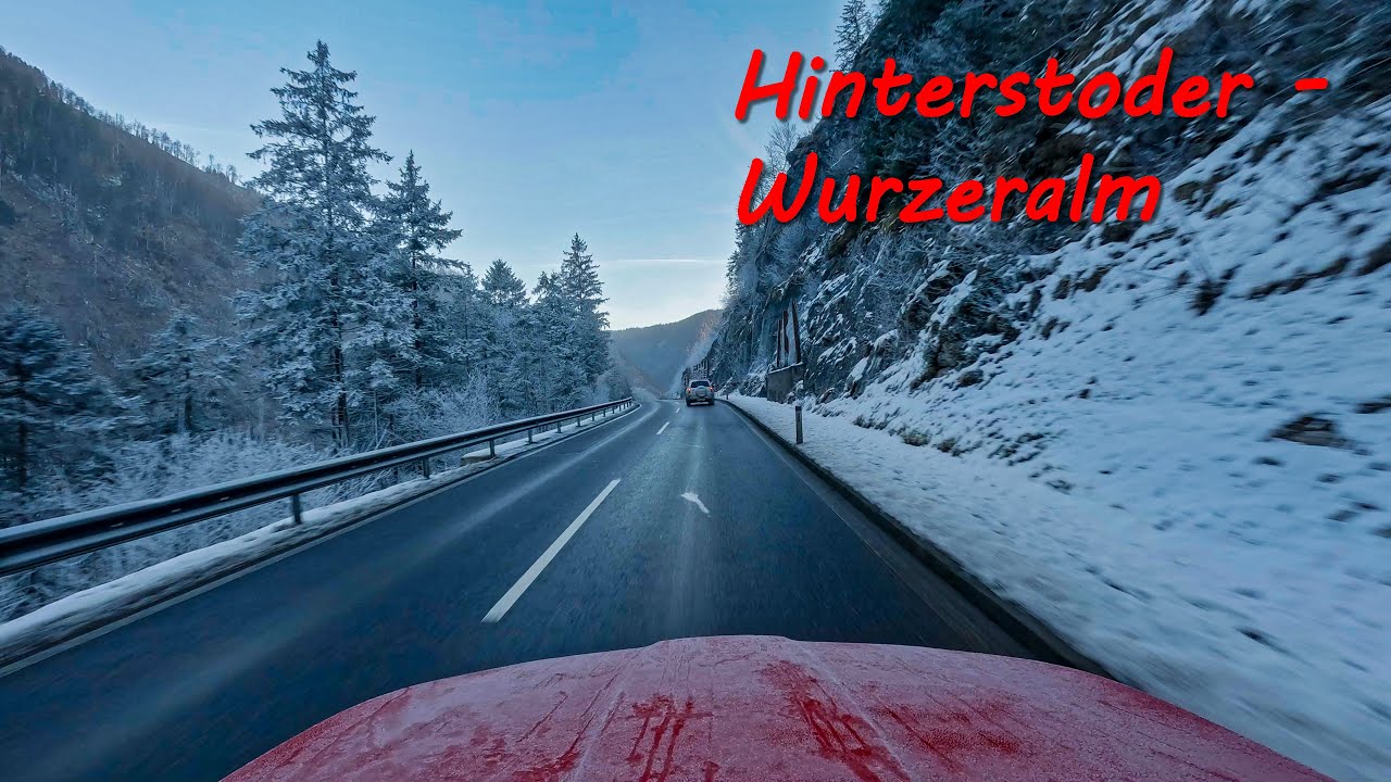 Driving in winter Austria - from Hinterstoder to Wurzeralm. - YouTube
