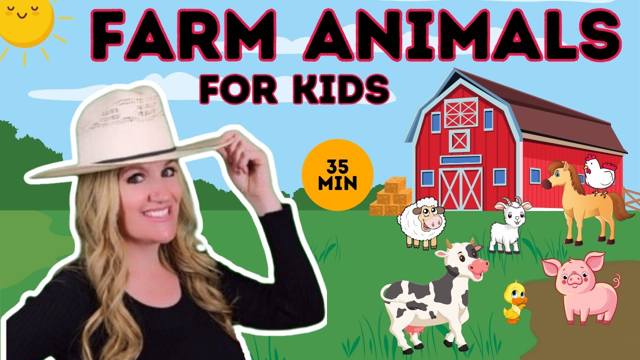 Learn FARM ANIMALS | Animal Sounds | Nursery Rhymes & Kid Songs ...
