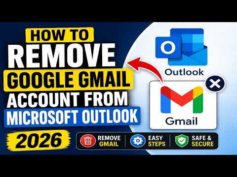 Как удалить учетную запись Google Gmail из учетной записи Microsoft Outlook 2026