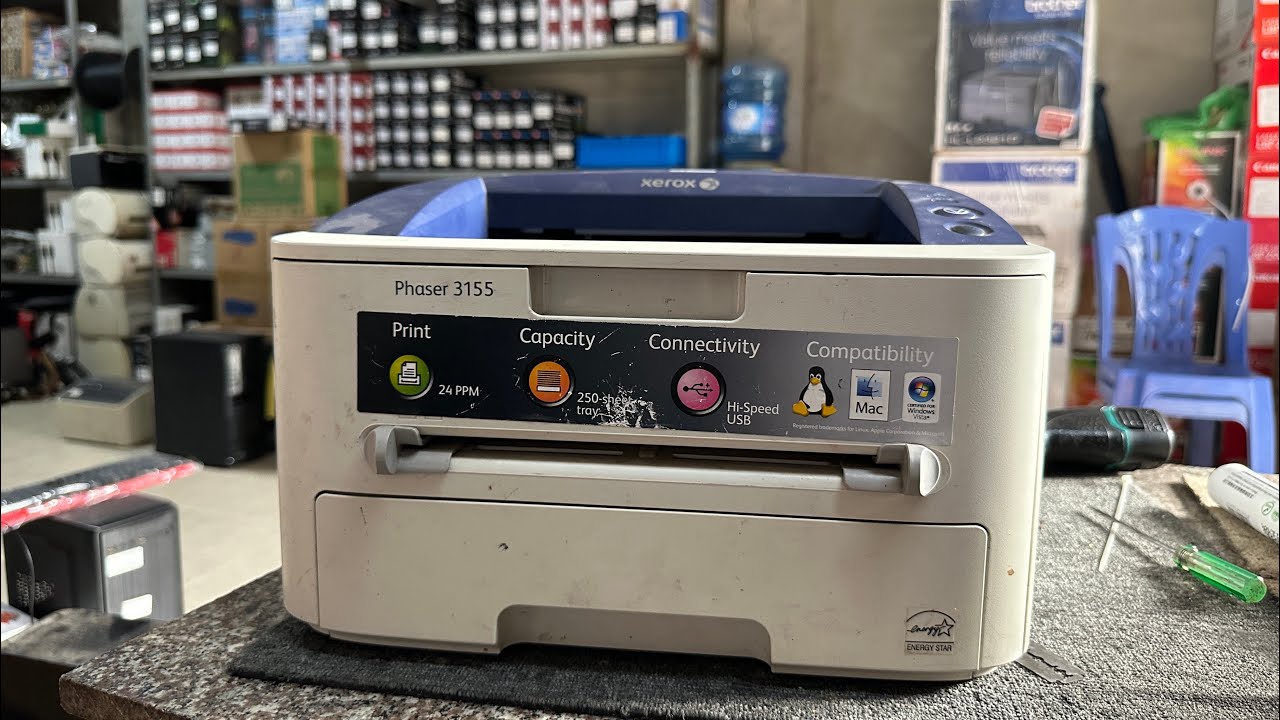 Steps to reset Xerox phaser 3155/3140 toner chip - YouTube