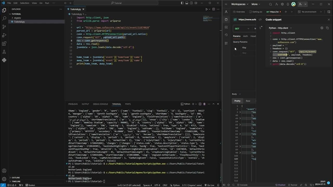 How to use Sofascore API with Python (Useful endpoints) - YouTube