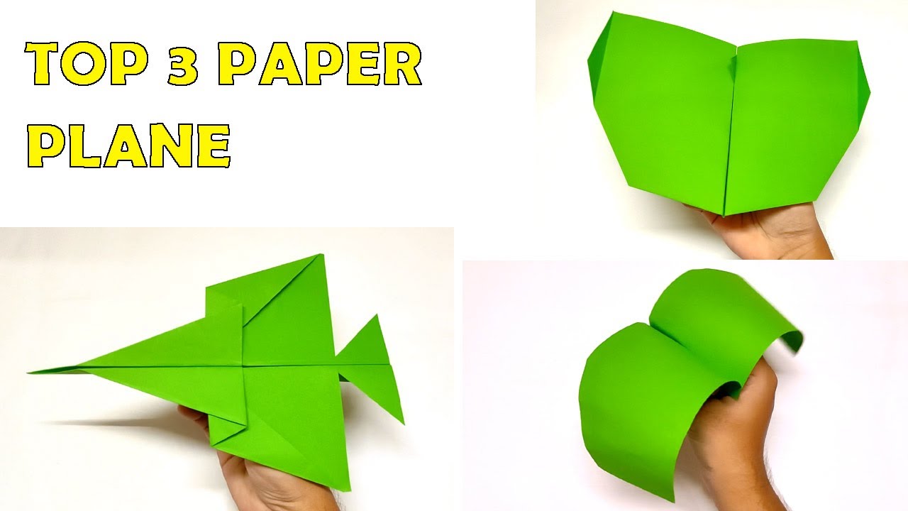 Top 3 Paper Plane | how to make a paper airplane | Paper airplane ...