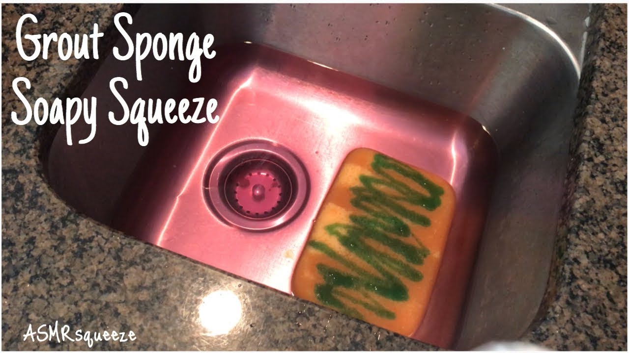 Grout Sponge Squeeze/ASMRsqueeze - YouTube