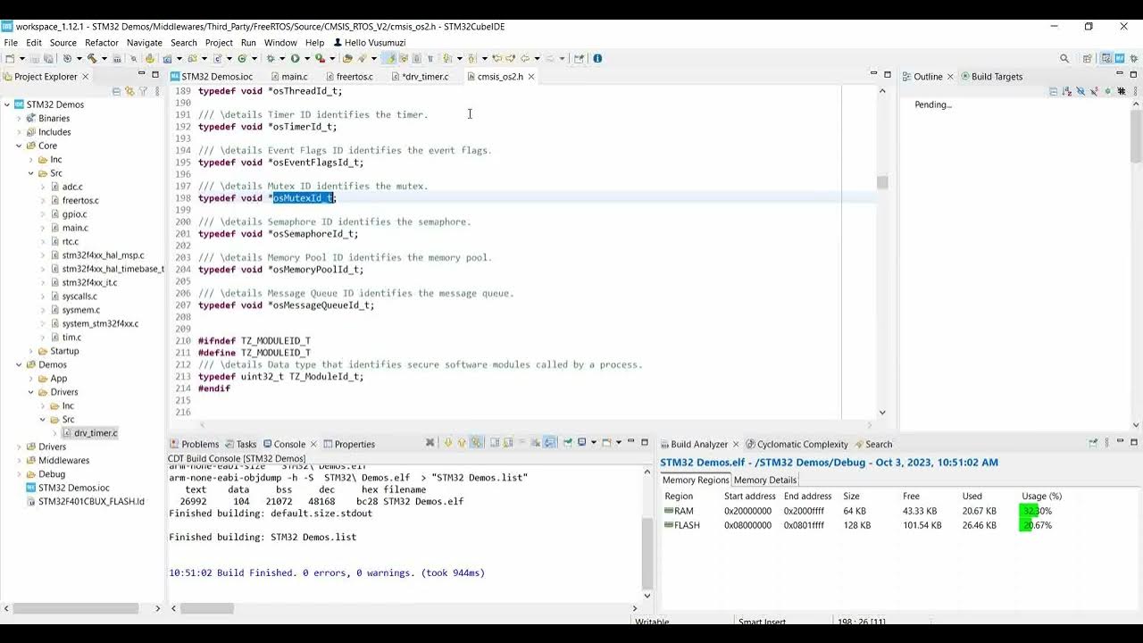 07 Creating A Freertos Mutex Youtube