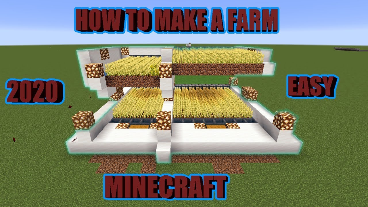 how to make a farm in minecrft - YouTube