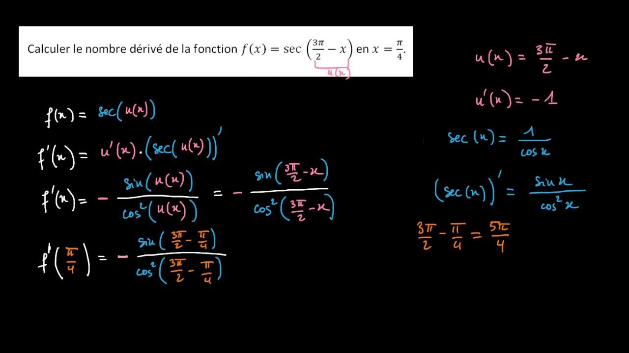 Dérivée de la fonction composée d'une fonction polynôme par une ...