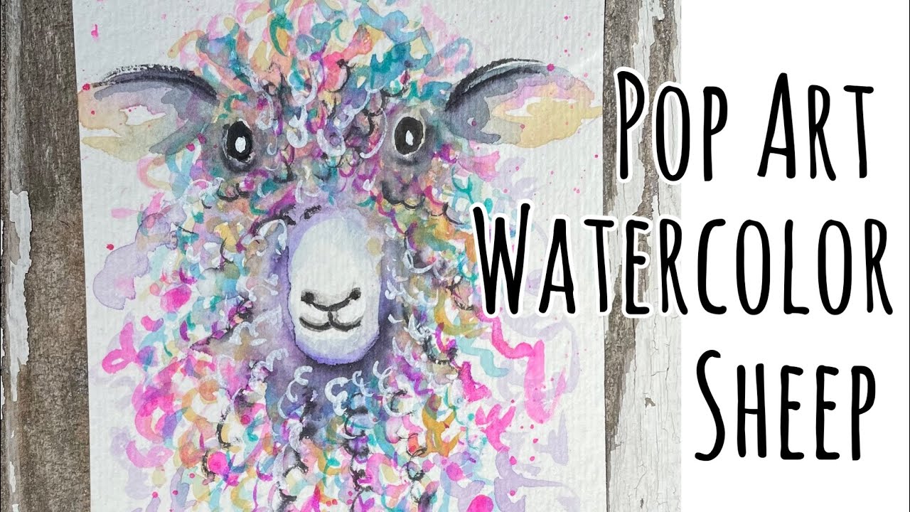 Easy Watercolor Pop Art Sheep - YouTube