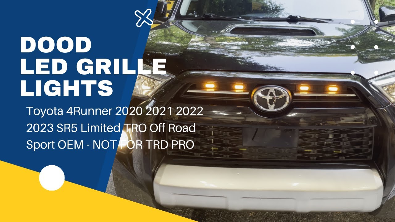 LED Grille Lights for 4Runner Grill Lights Install and Review - YouTube